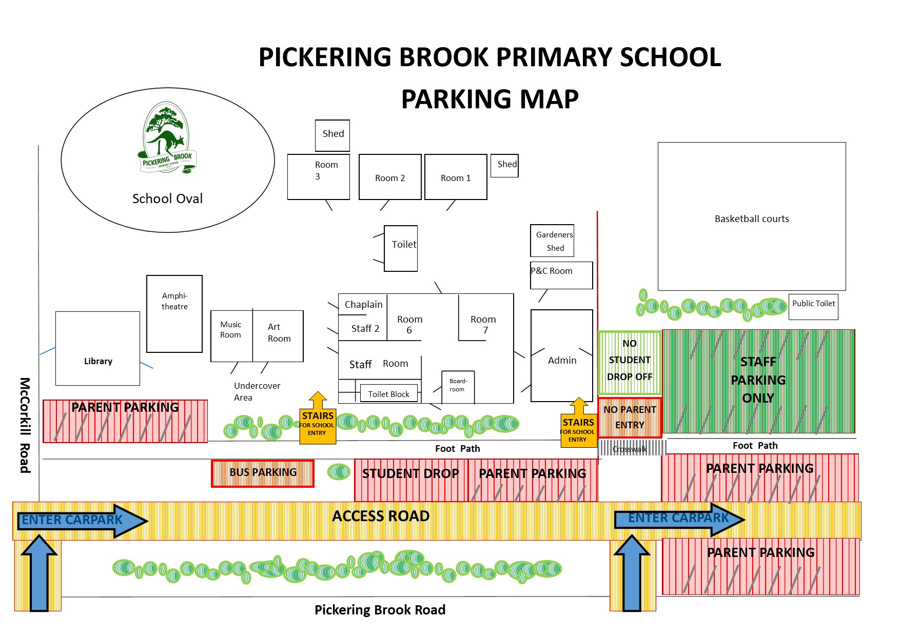 School Map - Pickering Brook Primary School
